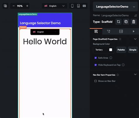코드없이 개발하기 Flutter Flow 65기본 위젯languageselector 언어선택창 위젯 네이버 블로그