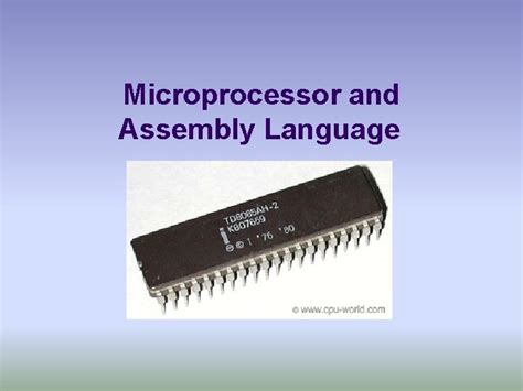Microprocessor And Assembly Language History Of Microprocessor L