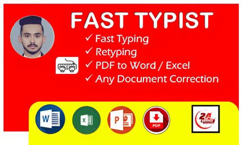 do a fast typing job retype pages pdf to word fast typist by