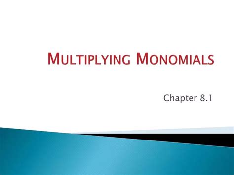 PPT Multiplying Monomials PowerPoint Presentation Free Download ID