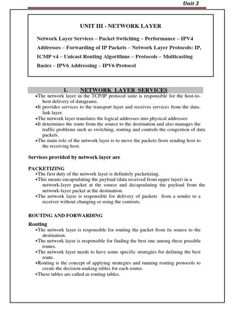 Unit3 Pdf Internet Protocols Network Congestion