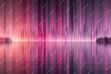 abstract digital artwork of colorful vertical lines reflected on water
