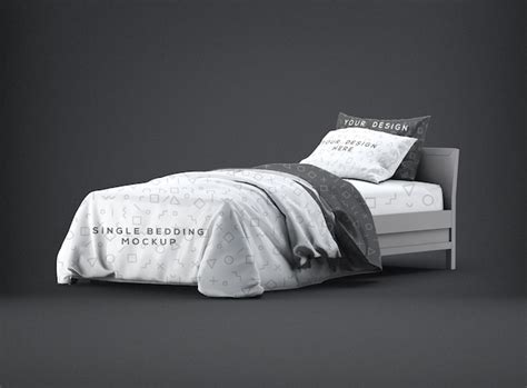 Premium Psd Single Bedding Mockup