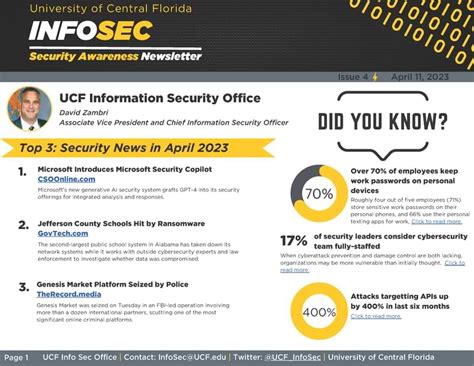 Infosec Security Awareness Newletter Ucf Information Security