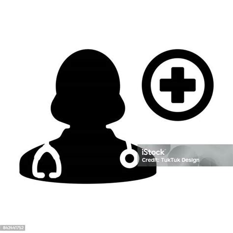 교차 하는 상징 그림 여자 의사 아이콘 벡터 건강관리와 의술에 대한 스톡 벡터 아트 및 기타 이미지 건강관리와 의술 검은색