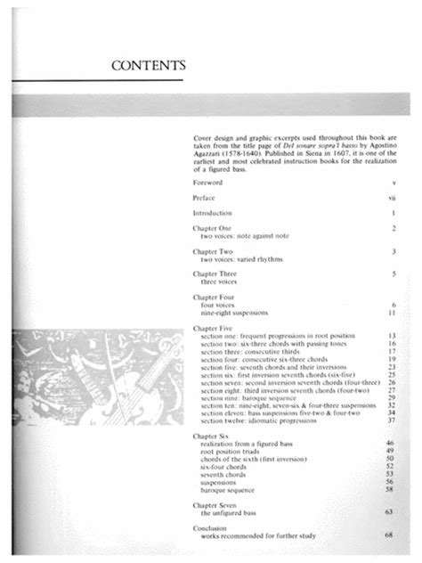 Figured Bass For Beginners A Self Paced Primer In Playing From A