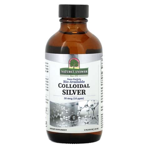 Natures Answer Colloidal Silver 50 Mcg 10 Ppm 4 Fl Oz 120 Ml