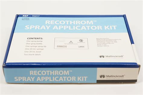 Mallinckrodt 70017 Recothrom Spray Applicator Kit X