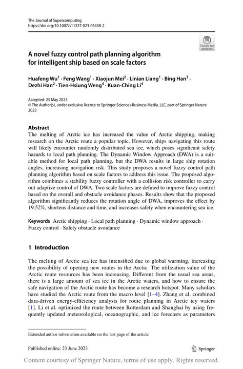 A Novel Fuzzy Control Path Planning Algorithm For Intelligent Ship