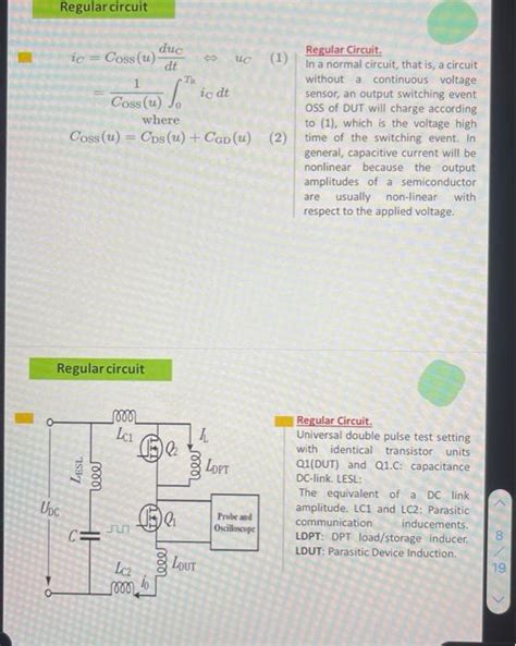 Solved Regular Circuit Universal Double Pulse Test Setting