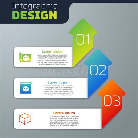 set graphing paper for engineering 3d printer and isometric cube business infographic template