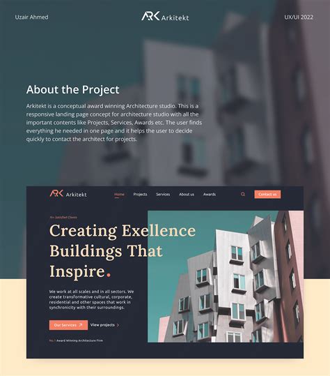 Arkitekt Responsive Web Design UX UI On Behance