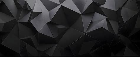 Abstract Geometric Dark Polygon Texture Background With 3d Angular Shapes Premium Ai Generated