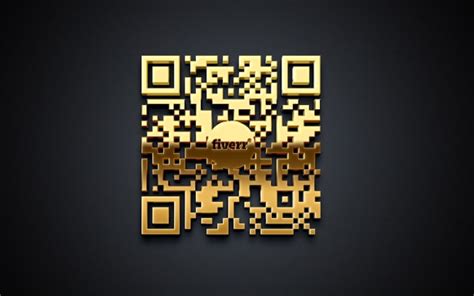 create golden effect qr code with logo by nassoura fiverr