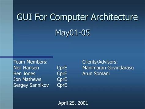 Ppt Gui For Computer Architecture Powerpoint Presentation Free