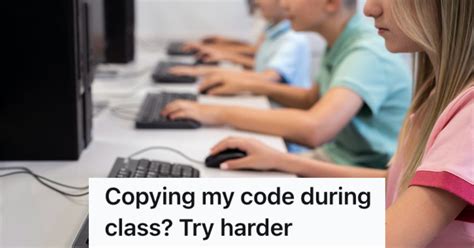 Man Caught His Classmate Copying His Code Off His Screen During An Exam