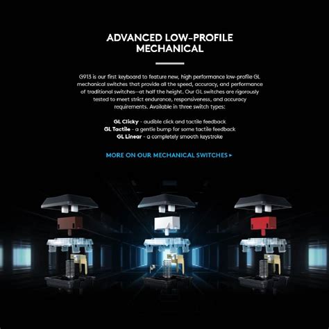 Logitech G913 TKL Lightspeed RGB Mechanical Gaming Keyboard Thunder Match