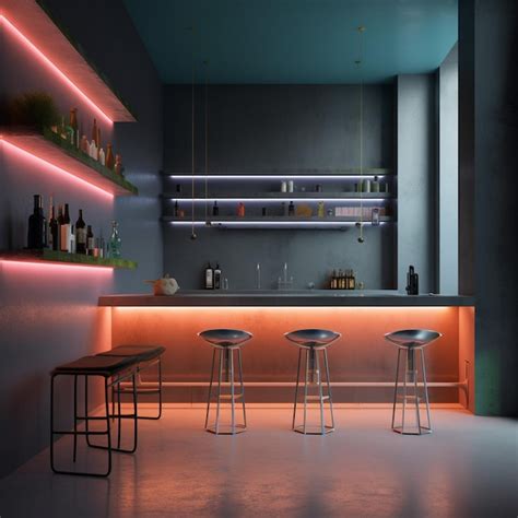 Premium Ai Image Minimalistic Interior Design Bar Concept Homedeco