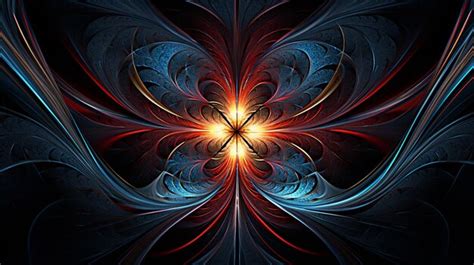 Intricate Fractal Patterns Digital Art Premium Ai Generated Image