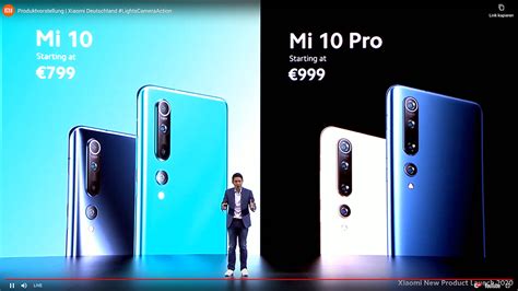 Xiaomi Mi 10 und Mi 10 Pro für 799 Euro und 999 Euro ab April ...