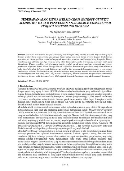 view of penerapan algoritma hybrid cross entropy genetic algorithm