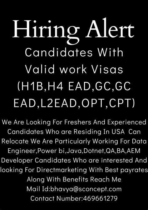 Bhavyasri R On Linkedin Opt Cpt H1b H4ead Gc Gcead L2ead Relocation Opentowork