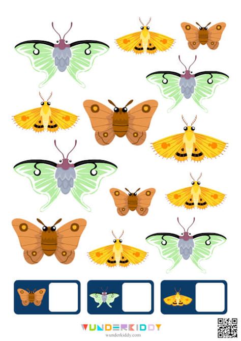 Printable Bugs Counting Game Kindergarten Worksheet