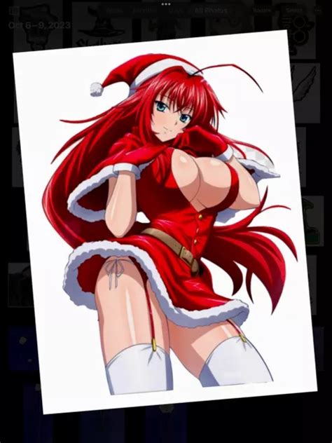 Rias Gremory High School Dxd “sexy Santa” Sticker Anime Manga Waifu