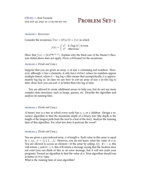 Problem Set 1 Pdf Vertex Graph Theory Mathematics