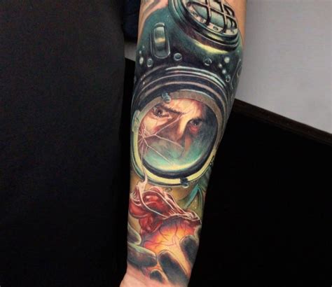 Deep Sea Diver Tattoo By Victor Zetall Photo 32520