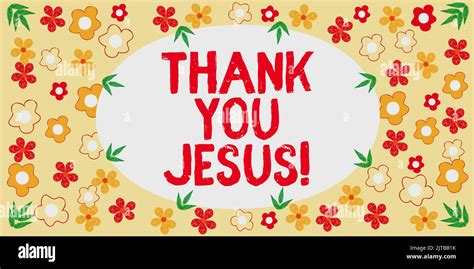 Hand Writing Sign Thank You Jesus Business Overview Being Grateful For