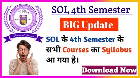 Big Update SOL 4th Semester Syllabus Available Download Now l BA Hons ...