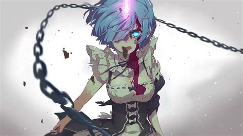 Rem Angry Re Zero Live Wallpaper Wallpaperwaifu Rezero Dark Rem