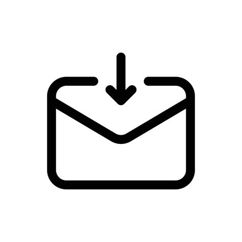 Inbox Icon In Trendy Outline Style Isolated On White Background Inbox Silhouette Symbol For