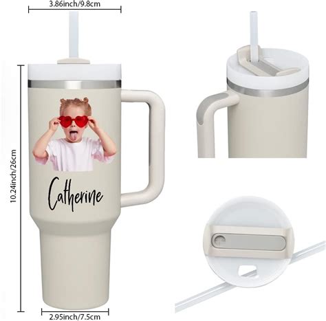Vaso Personalizado De 40 Onzas Con Asa Y Tapa De Pajilla Personaliza