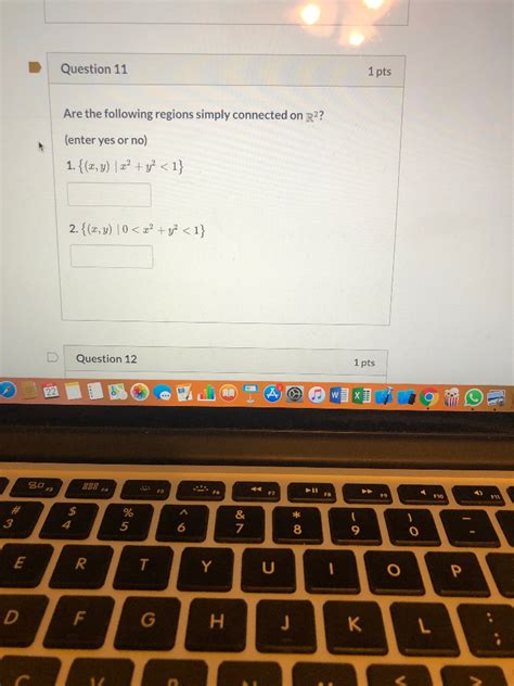 solved question 11 1 pts are the following regions simply