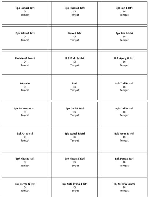 Data Label Undangan Tmn Mas Joko Pdf
