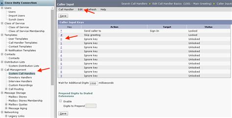 Caller Input Keys