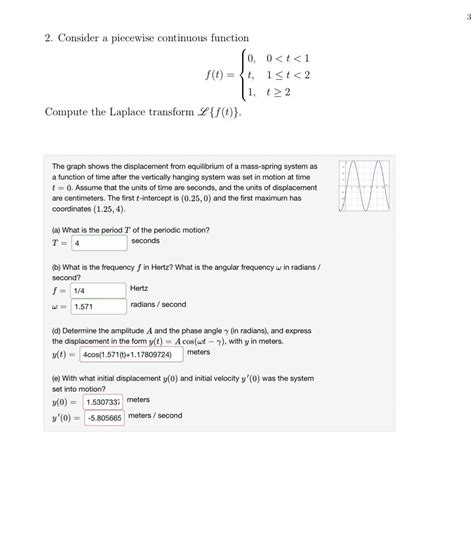 Solved 2 Consider A Piecewise Continuous Function