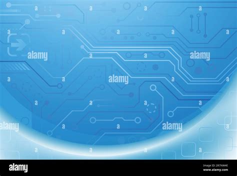 Illustration Of Abstract Blue Digital Background Stock Vector Image