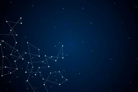 점과 선 분자 입자와 원자 다각형 선형 디지털 질감 기술과 과학 개념 그림 추상적인 미래 배경 3차원 형태에 대한 스톡 벡터 아트 및 기타 이미지 Istock