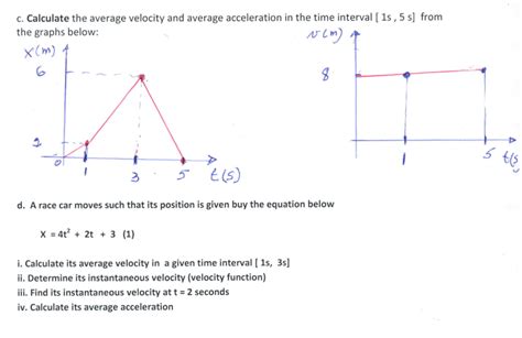 Solved C Calculate The Average Velocity And Average Chegg Com