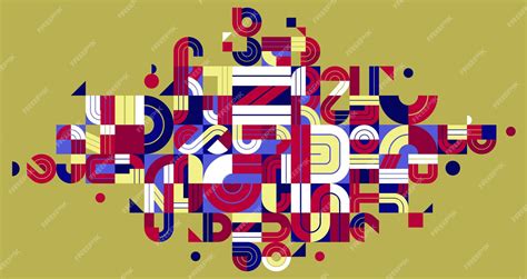 Premium Vector Abstract Geometric Composition Vector Design Colorful Abstraction Modern Style