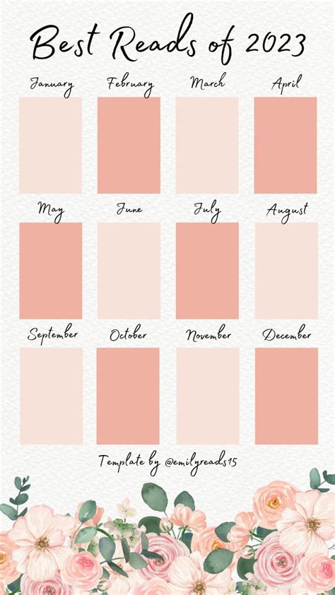 Best Reads Of 2024 Template Pink