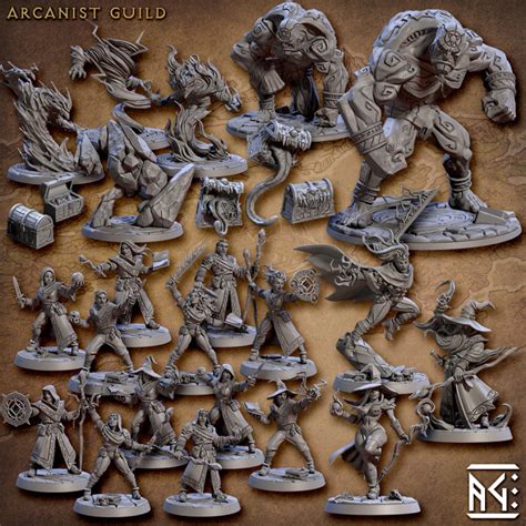 3d Printable Arcanists Guild Complete Set 42 By Artisan Guild