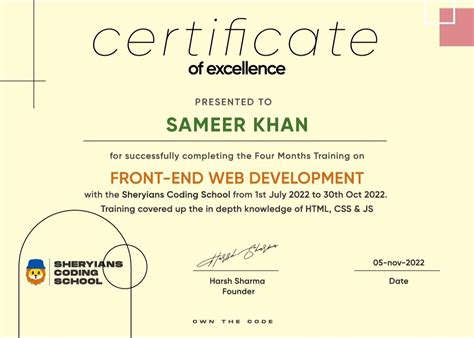Sameer Khan On Linkedin Hello Friends I Have Completed My Front End Web Development Course 1st