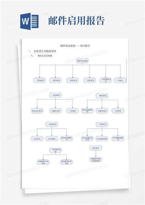 邮件发送系统设计报告word模板下载编号lwomoxmr熊猫办公