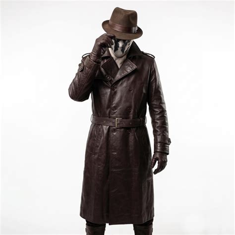 Watchmen Rorschach Brown Leather Coat Rorschach Cosplay Costume