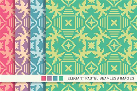 우아한 원활한 파스텔 배경 설정 모자이크 형상 크로스 평방 0명에 대한 스톡 벡터 아트 및 기타 이미지 0명 기하 도형 대만 Istock