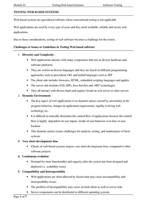 Module Iii Web Based Testing Testing Web Based Systems Web Based